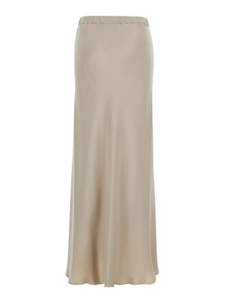 Max Mara Womens Skirt Sospiro Beige Silk