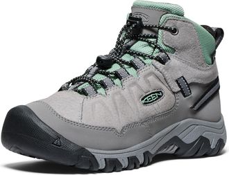 Keen Targhee 4 Mid Wanderstiefel für Kinder, Unisex, wasserdicht, Legierung, Granitgrün, 12 UK Child