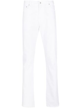AG - Adriano Goldschmied jean droit &agrave; patch logo - Blanc
