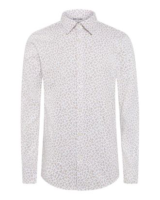 HUGO BOSS Glattes Hemd mit floralem Print und Kentkragen, Slim in