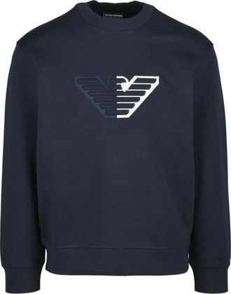 Emporio Armani Homme, Sweatshirts et sweats &agrave; capuche, Bleu, Taille: 2XL Felpa Effetto Neoprene