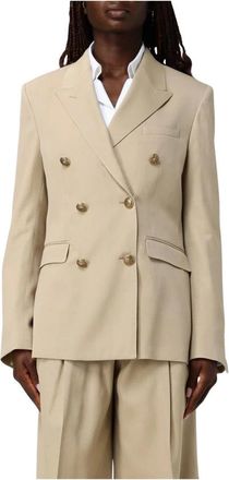 Golden Goose Femme, Vestes, Beige, Taille: 38 FR Double-Breasted Blazer
