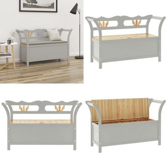 vidaXL Vidaxl - Sitzbank Grau 107x45x75,5 cm Massivholz Tanne - Holzbank - Wohnzimmerbank - Garderobe - Einbaubank - Flurbank - Home & Living