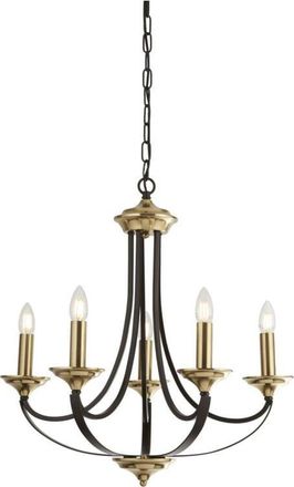 Searchlight Belfry - 5 Light Multi Arm Anhänger Dark Bronze, Braun, E14 - Searchlight