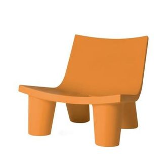 Slide Fauteuil bas Low Lita - Orange - polyéthène recyclable - Designer Paola Navone