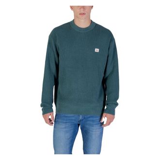Calvin Klein Jeans Homme, Pulls, Vert, Taille: 2XL Pull en coton gaufré