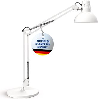 Maul LED Schreibtischlampe MAULstudy | Verstellbare Stehlampe mit Gelenkarm für Büro, Arbeitszimmer und Schreibtisch | Elegante Bürolampe aus Metall | Exkl