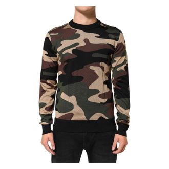 Dolce & Gabbana Pullover-Sweater mit Rundhalsausschnitt - - Sweatshirts & Hoodies - Herren - Mehrfarbig - L