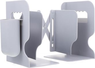 DOITOOL Faltbarer Buchständer mit Stifteköcher aus Langlebigem Kunststoff Stabiler Organizer für Bücherregale Büro und Zuhause Platzsparend und Vielseitig für