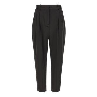 Elisabetta Franchi Cropped Satin Hosen - - Trousers - Damen - Schwarzk - L