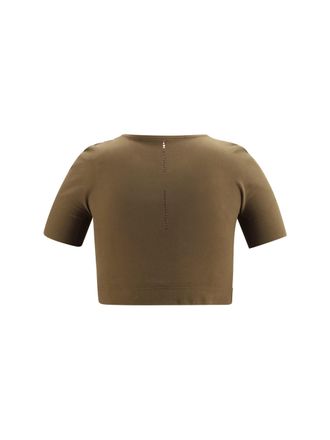 Wolford Womens Seamless Fitted Sports T-Shirt Olive Dust Polyamide; Elastane T-Shirts And Polos