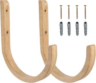 Generic Yogamattenhalter | 2-teilig, Holz, Inkl. Schrauben | Wandhalterung Zur Aufbewahrung Von Yogamatten | F&uuml;r -Fitnessstudio, Indoor-Training, Fitnesszubeh