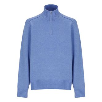 Guest In Residence Pullover mit halbem Rei&szlig;verschluss - - Knitwear - Herren - Blau - M