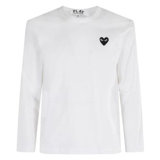 Comme Des Gar&ccedil;ons Homme, Tops, Blanc, Taille: XL T-shirt &agrave; Manches Longues Noir Emblem