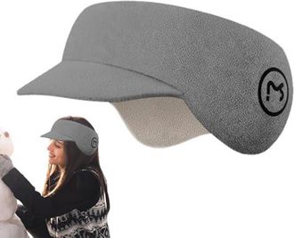 Generic Cache-oreilles pour femme avec bord - Cache-oreilles élégant pour lhiver - Cache-oreilles pour léquitation, la course à pied, le ski, Gris, Refer to d