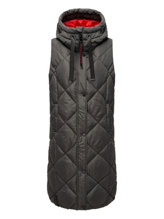 Navahoo Damen Steppweste Schnuckel - Lang & Stylisch mit Kapuze