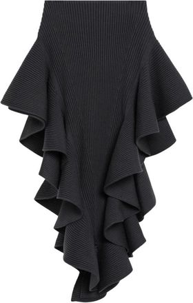 Alaia Jupe c&ocirc;tel&eacute;e &agrave; volants - Femme - Jupes - Gris - Taille: 36 FR