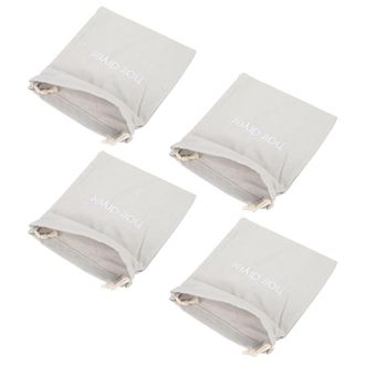 FOMIYES 4 St&uuml;ck F&ouml;nbeutel Kordelzug Aufbewahrungsbeh&auml;lter F&ouml;hnbeutel F&uuml;r Reisen Badezimmer Kordelzug Rucksack F&uuml;r Fitnessstudio Yoga Einkaufen Wandern Hellgra