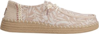 HeyDude Wendy Espadrille Retro Palm, Zapatos sin cordones para mujer, Pale Pink/White, 39