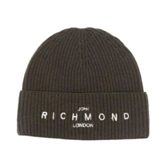 John Richmond Homme, Accessoires, Brun, Taille: M/L &Eacute;l&eacute;gant bonnet en laine