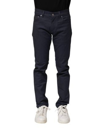 Dolce & Gabbana Mens Dark Blue Cotton Skinny Denim Jeans Elastane Clothing