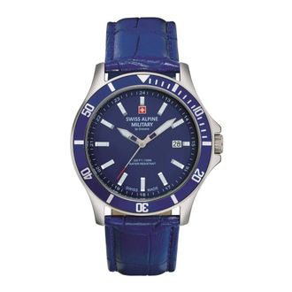 Swiss Alpine Military Homme, Accessoires, Bleu, Taille: ONE Size 7022.1535 Analog Watch