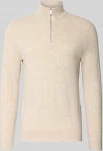 Profuomo Jacke aus Baumwoll-Mix in Strick-Optik
