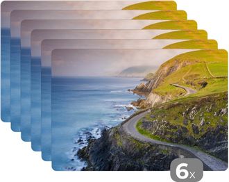 MuchoWow Placemats Platzdeckchen Platzset Tischset 6-teilig Tischdeko Untersetzer 45x30 cm Küstenstraße in Irland
