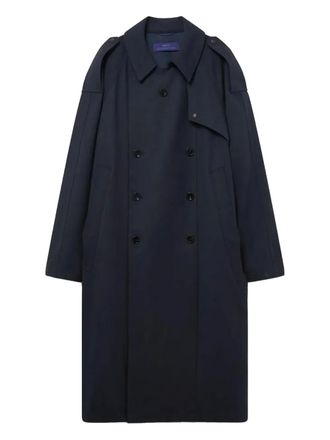Palt&ograve; trench Luca &agrave; boutonni&egrave;re crois&eacute;e - Bleu