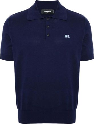 Dsquared2 Homme, Tops, Bleu, Taille: XL Polo Collar Sweater