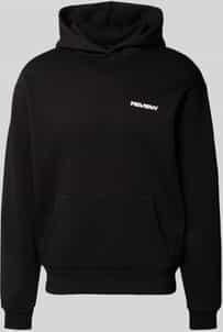 Review Hoodie mit Label-Print