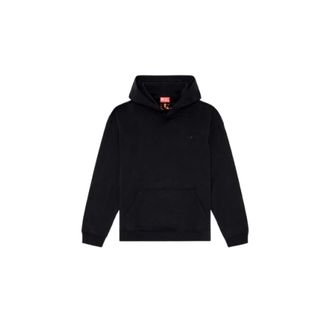 Diesel Schwarzer Hoodie mit gebleichtem Logo - - Sweatshirts & Hoodies - Herren - Schwarzk - S