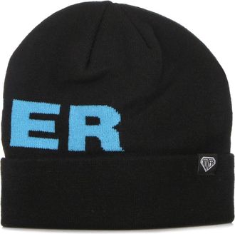 Iuter Schwarze M&uuml;tze mit gro&szlig;em Logo - - Accessories - Herren - Schwarzk - ONE SIZE