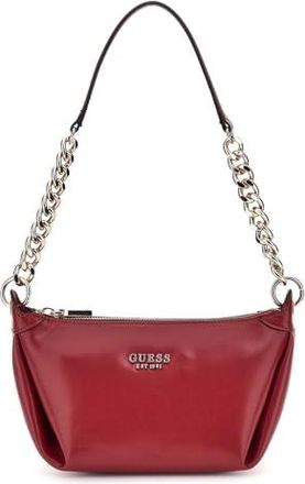 Guess Eco Evaine Top Zip Shoulder Bag Red