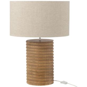 Paris Prix Lampe &agrave; Poser Filetage en Bois Ailanthus 70cm Naturel