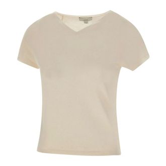 Vince Femme, Pulls, Beige, Taille: 40 FR Tricots en maille &agrave; col en V
