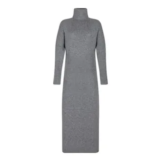 Golden Goose Melange Grau Langes Kleid mit Doppelstern - - Dresses - Damen - Grau - S