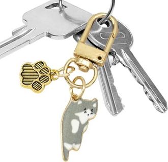 Generic Porte-cl&eacute;s Chat De Dessin Anim&eacute; - Porte-cl&eacute;s Et Adorable Pour Chat | Chat Chaton Animaux Charme Pendentifs | Porte-cl&eacute;s Lovely Kitty | Porte-cl&eacute;s Esth