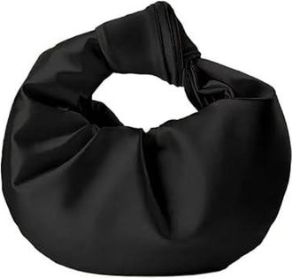 Generic Pochette en satin pour femme, pochette de soir&eacute;e pliss&eacute;e formelle pour invit&eacute;es de mariage, sac &agrave; main avec poign&eacute;e nou&eacute;e pour mariage, bal, cocktail,