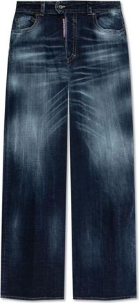 Dsquared2 Femme, Jeans, Bleu, Taille: 30 FR Jean D&eacute;lav&eacute; Moyen 9 To 5