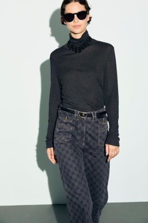 Gerard Darel T-shirt col roul&eacute; en laine m&eacute;lang&eacute;e - BECKY - anthracite