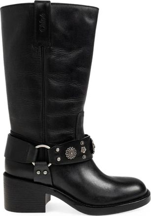 Chlo&eacute; Dakota Schn&uuml;r-Stiefel bis &uuml;bers Knie - - Shoes - Damen - Schwarzk - 38 EU