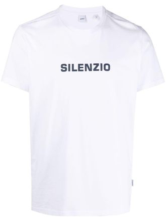 Aspesi t-shirt Silenzio à imprimé graphique - Blanc