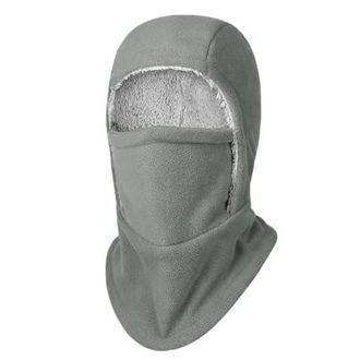 Generic Bonnet et masque 2 en 1 pour lhiver - Unisexe - Doublure en peluche épaisse - Capuche de ski coupe-vent avec protection auditive, gris clair, Taille u