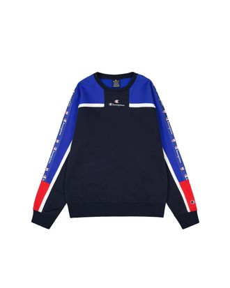 Champion Herren Legacy Retro Sport (220332) -Soft Compact Poly Fleece Taped Crewneck Sweatshirt, Blau (BS501), L