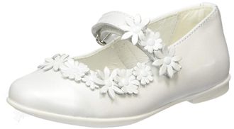 Primigi Primigi Jungen M&auml;dchen Ballerina Bambina Mary Jane Halbschuhe, Wei&szlig; (Bianco 5437000), 33 EU