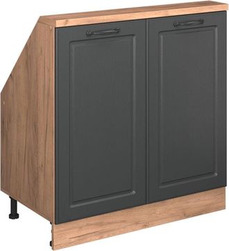 Vicco Dachschrägenschrank Rion, Goldkraft Eiche/Anthrazit Landhaus, mit 2 Türen, Vicco