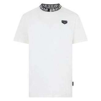 Philipp Plein Jersey T-Shirt Plein Gothic - - Tops - Herren - Wei&szlig; - M