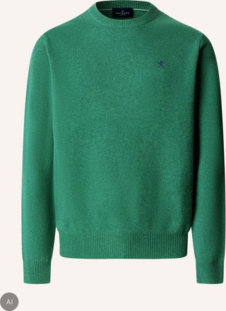 Hackett Pullover Lambswool Crew gruen