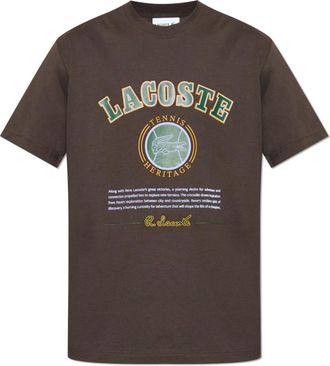 Lacoste Homme, Tops, Brun, Taille: XL T-shirt avec logo